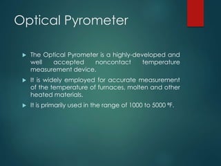 Optical pyrometer | PPTX