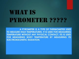 Optical Pyrometer Thermometer