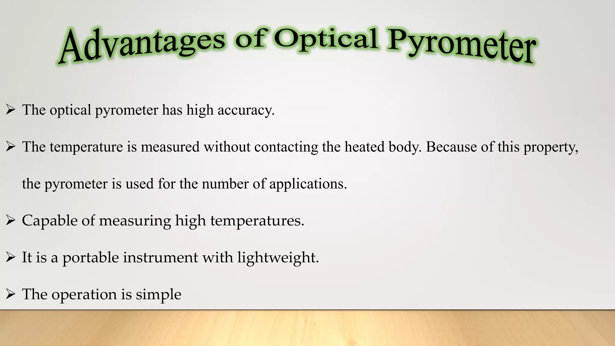 Optical pyrometer. | PPT