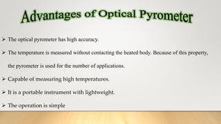 Optical pyrometer. | PPT
