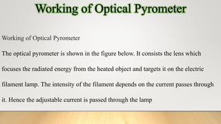 Optical pyrometer. | PPT