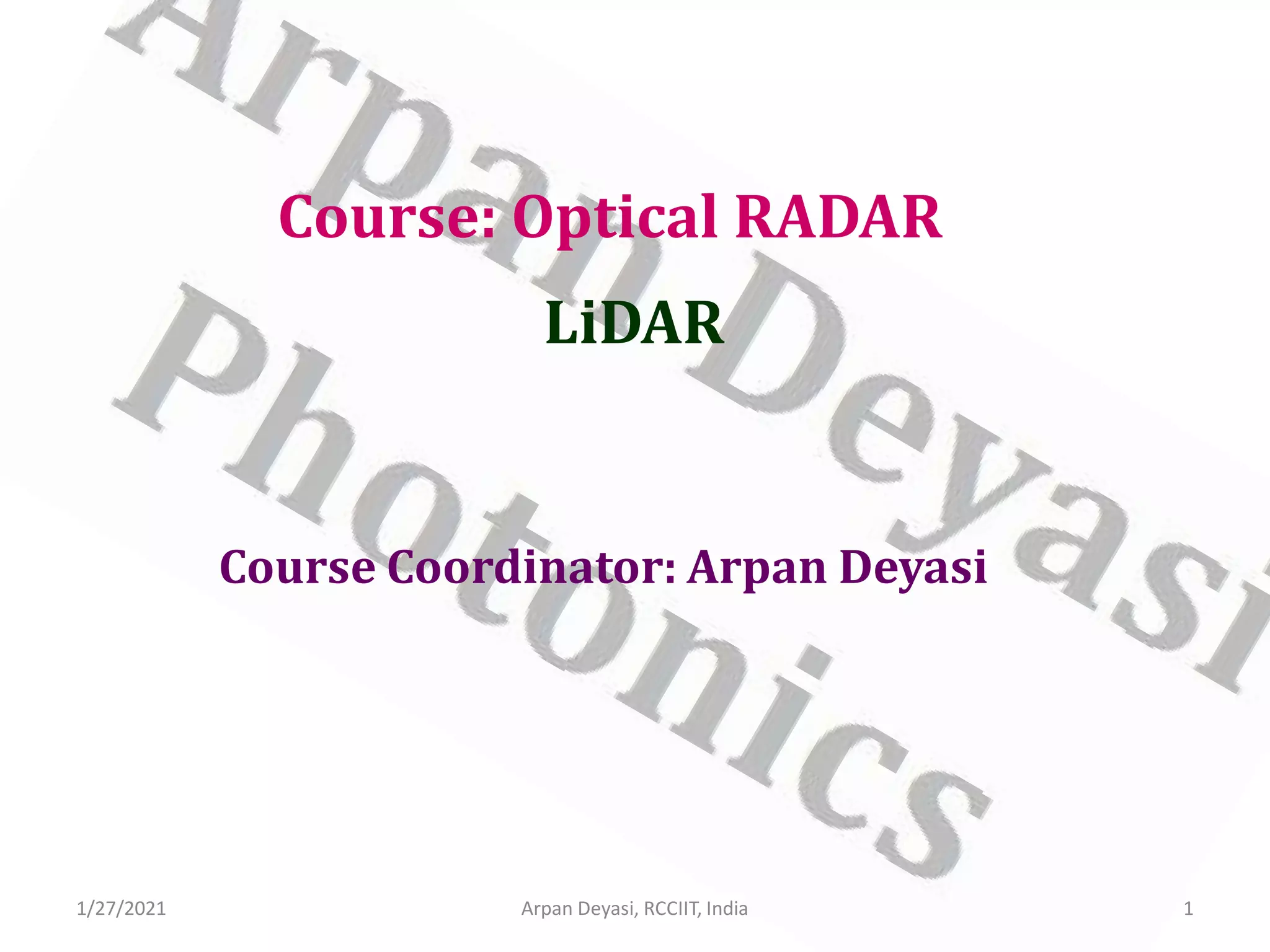 LiDAR | PPT