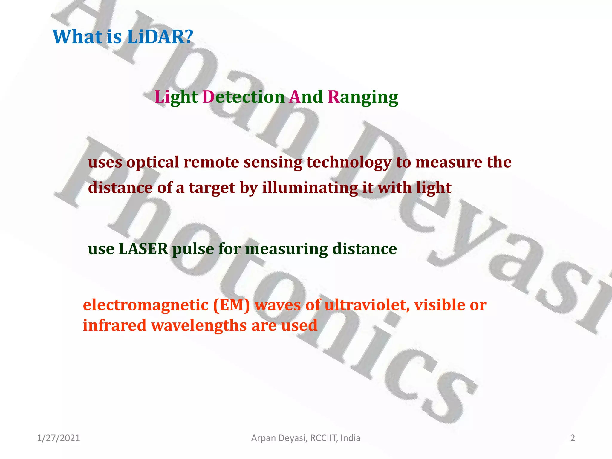 LiDAR | PPT