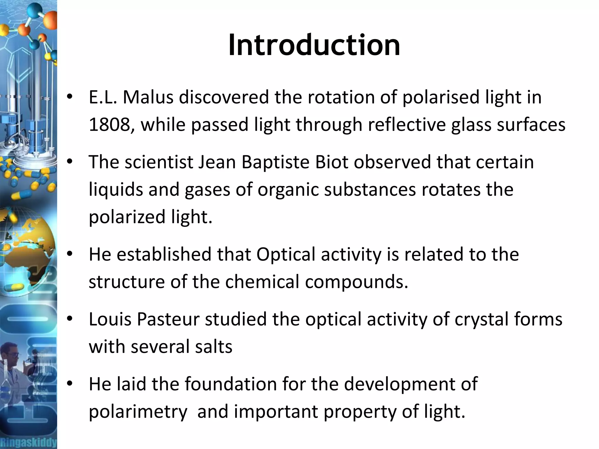 Optical Rotation and Polarimeter by Dr. A. Amsavel | PDF
