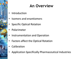 Optical Rotation and Polarimeter by Dr. A. Amsavel | PDF