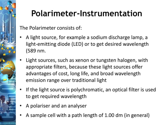 Optical Rotation and Polarimeter by Dr. A. Amsavel