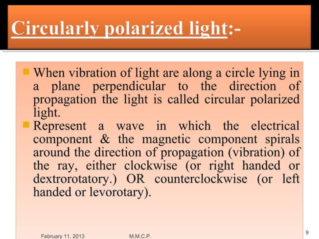 Optical rotatory dispersion | PPT | Physics | Science