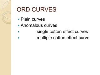 Optical rotatory dispersion & circular dichorism | PPTX