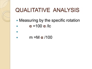 Optical rotatory dispersion & circular dichorism | PPTX