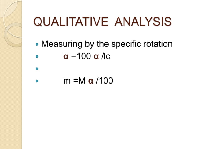 Optical rotatory dispersion & circular dichorism | PPTX | Chemistry ...