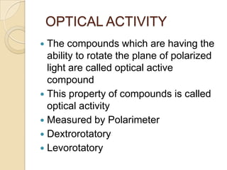 Optical rotatory dispersion & circular dichorism | PPTX