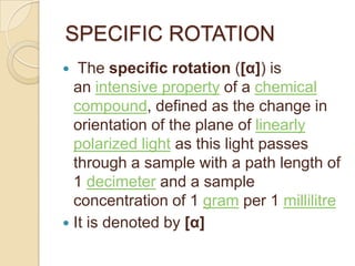 Optical rotatory dispersion & circular dichorism | PPTX