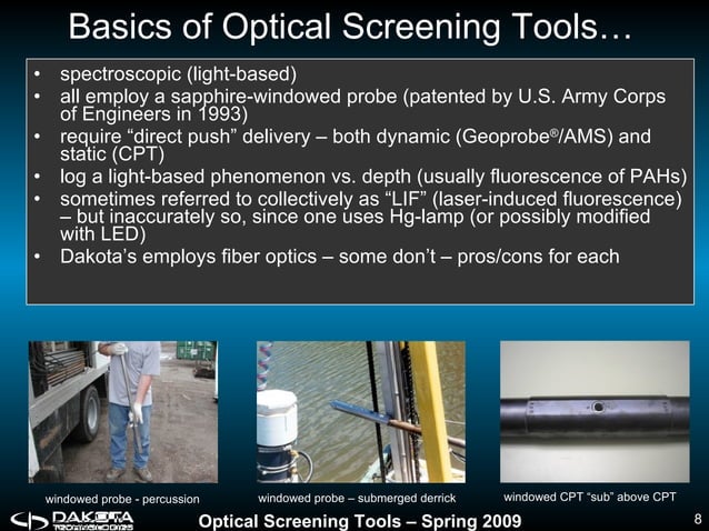 Optical Screening Tools For Characterizing NAPL Source Zones | PPS ...