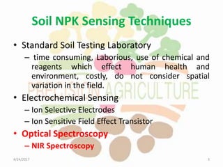 Optical sensing of soil macronutrient | PPT