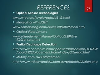 Optical sensors and their applications | PPT