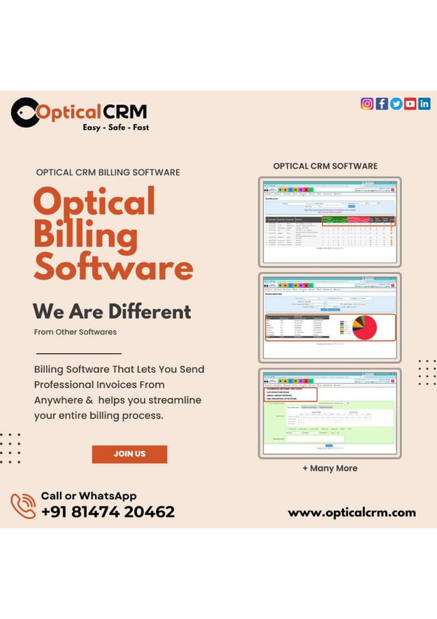 Optical Shop Bill Format | Optical CRM | PDF