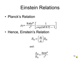 Optical sources - Principle of Lasers | PPT