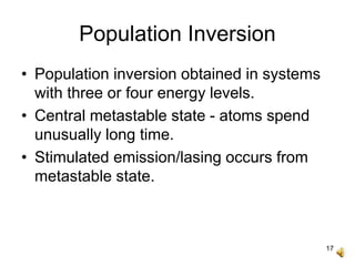 Optical sources - Principle of Lasers | PPT