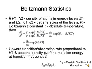Optical sources - Principle of Lasers | PPT
