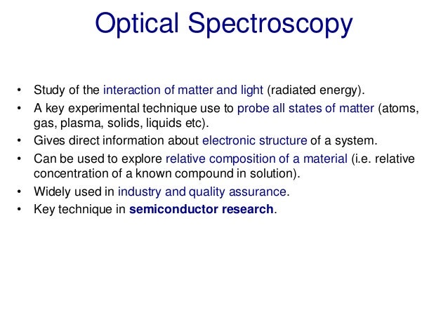 Optical Spectroscopy