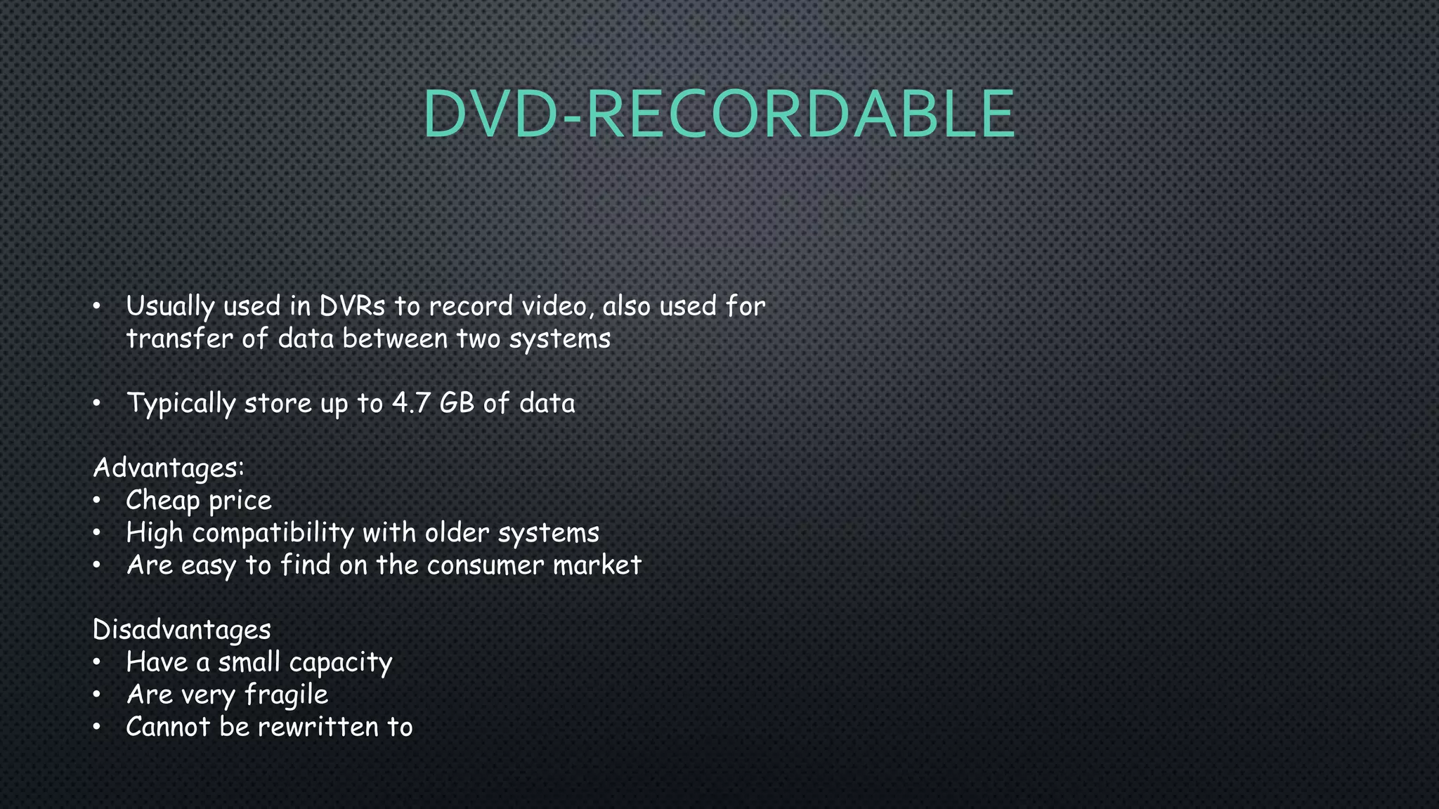 Optical storage devices | PPTX