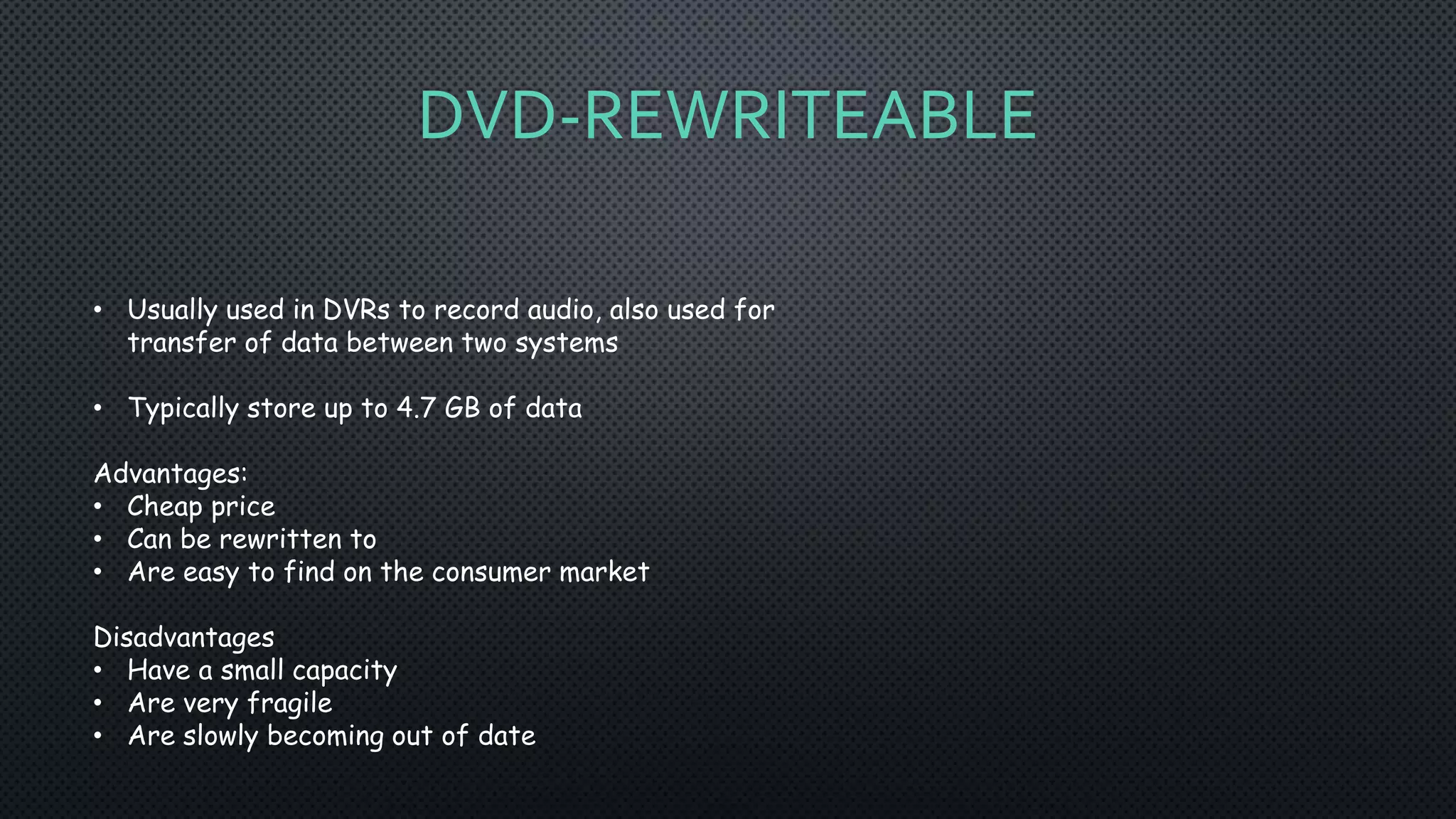 Optical storage devices | PPTX