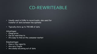 Optical storage devices | PPTX