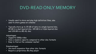 Optical storage devices | PPTX