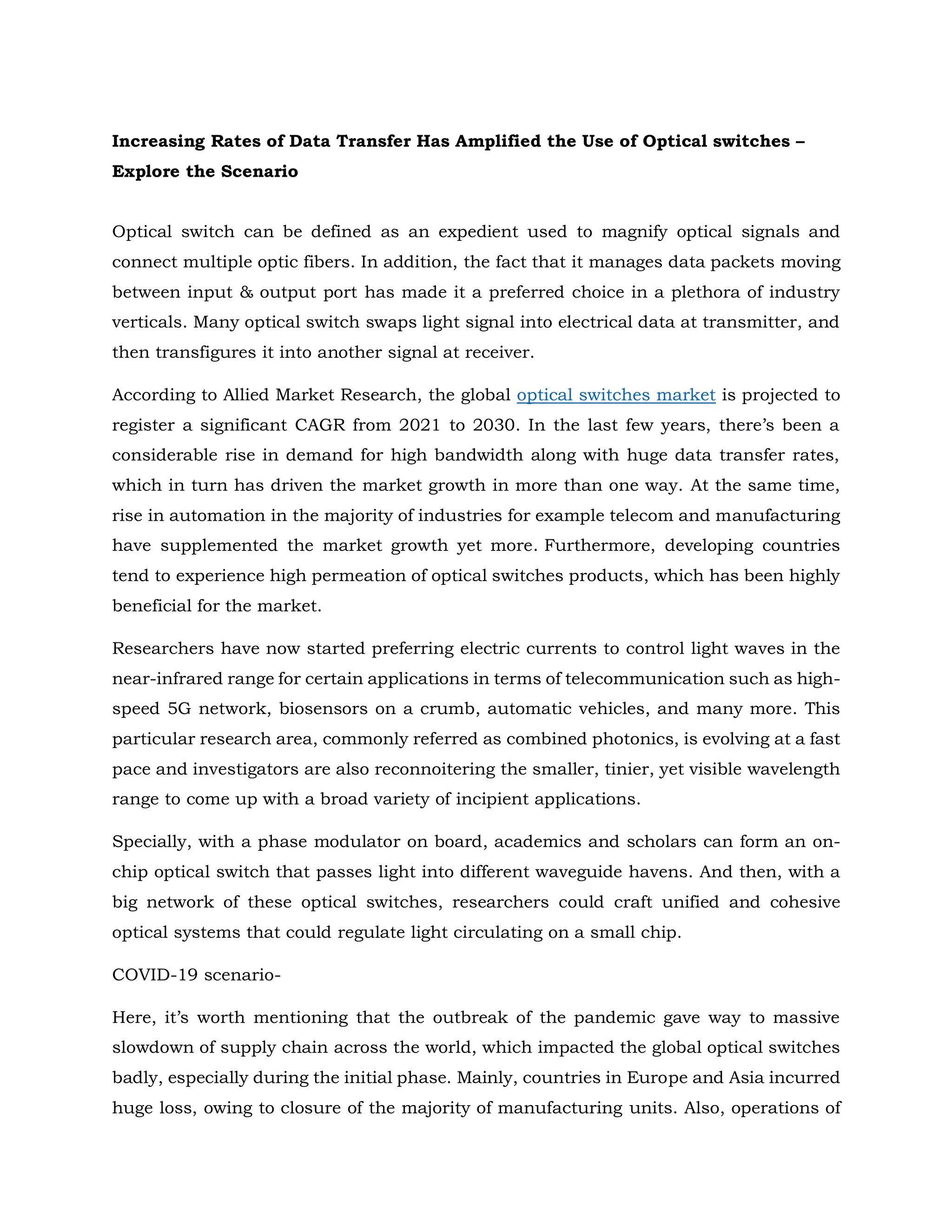 Optical switches market_article.pdf