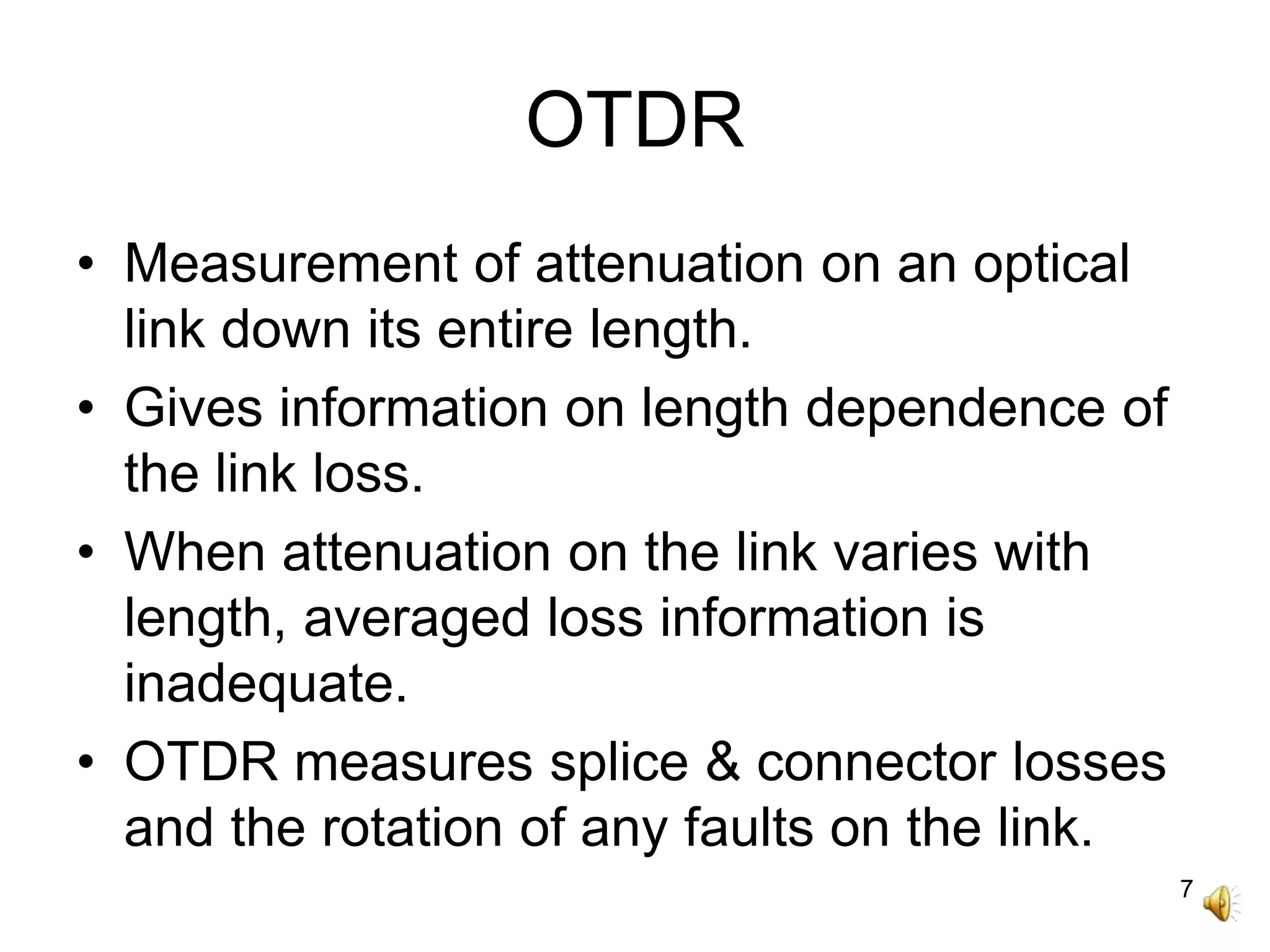Optical time domain reflectometry | PPT