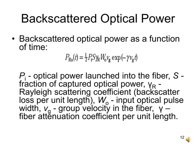 Optical time domain reflectometry | PPT | Cameras and Camcorders ...