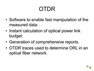 Optical time domain reflectometry | PPT