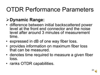 Optical time domain reflectometry | PPT