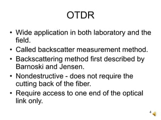 Optical time domain reflectometry | PPT