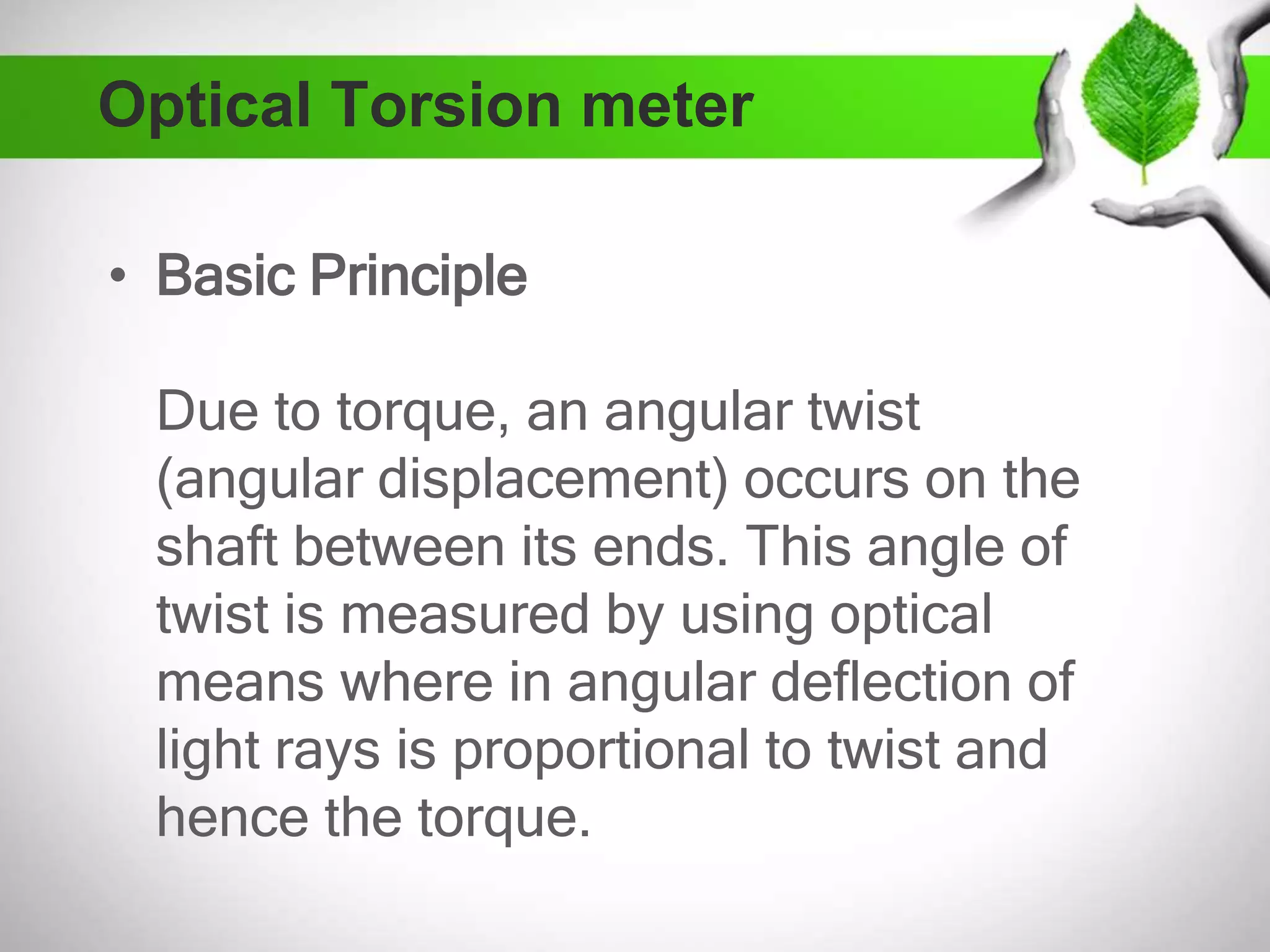 Optical torsion meter | PPTX