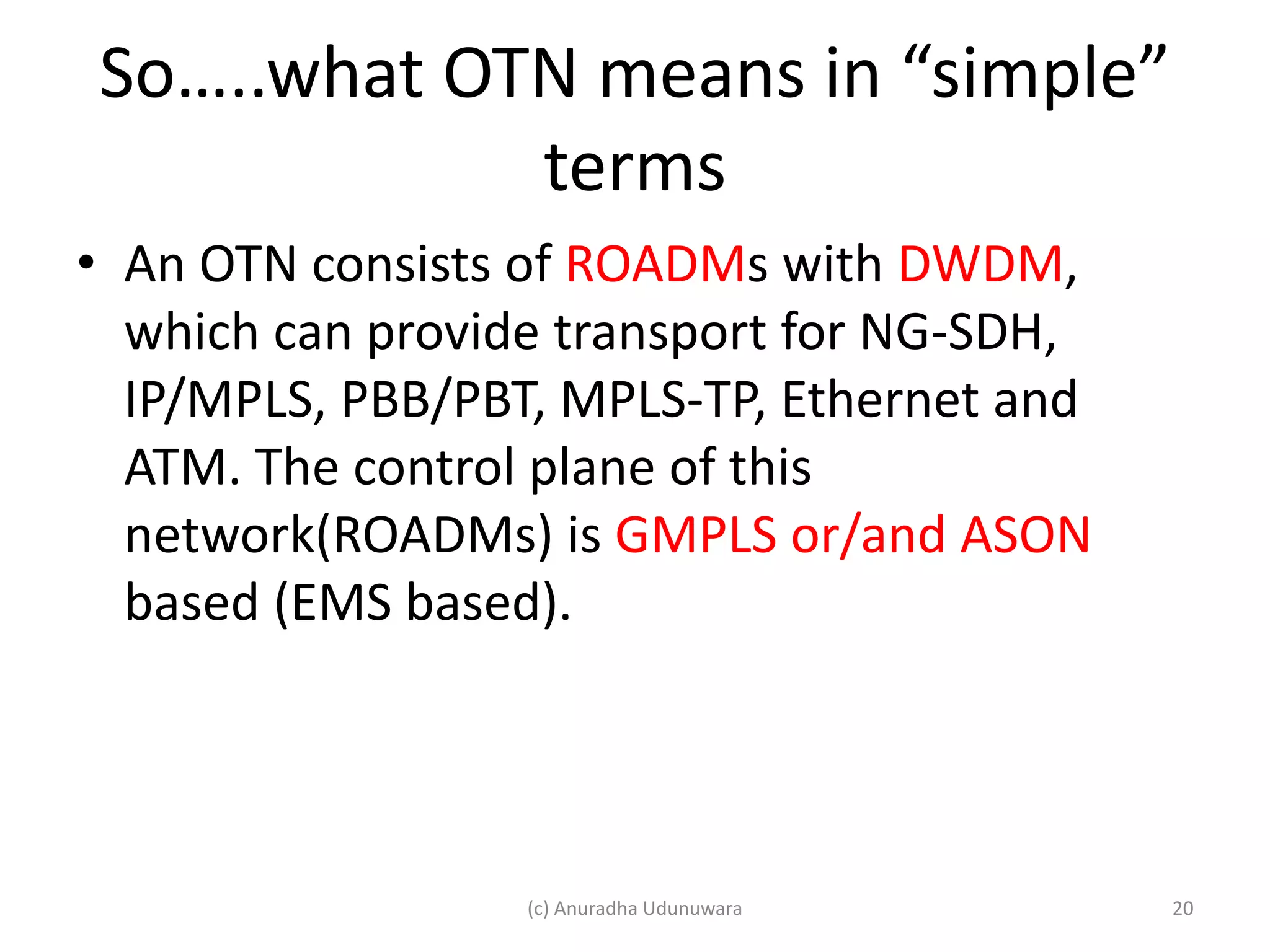 Optical Transport Network | PDF