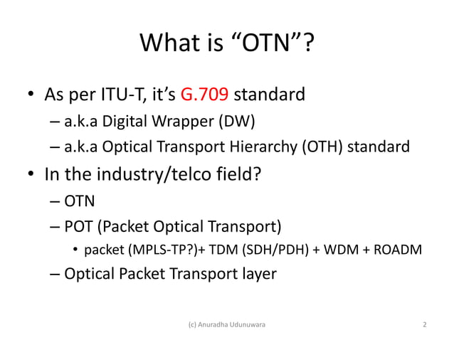 Optical Transport Network | PDF