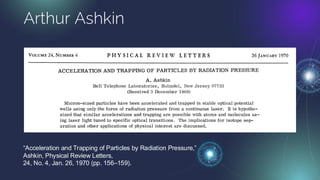 Optical Tweezers - An Overview, History, Details | PDF