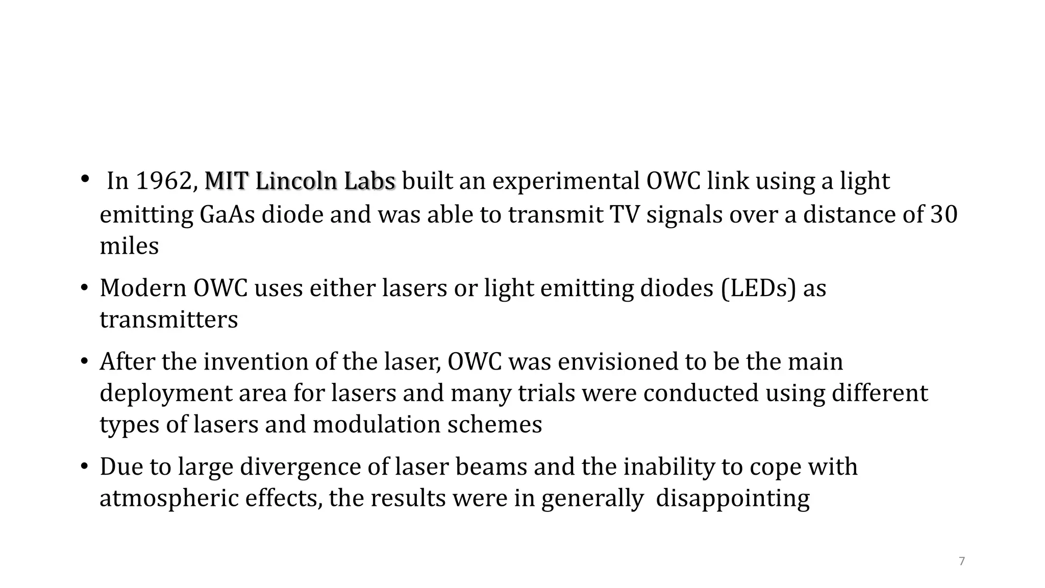 Optical Wireless Communication Pptx Computer Networking Computing