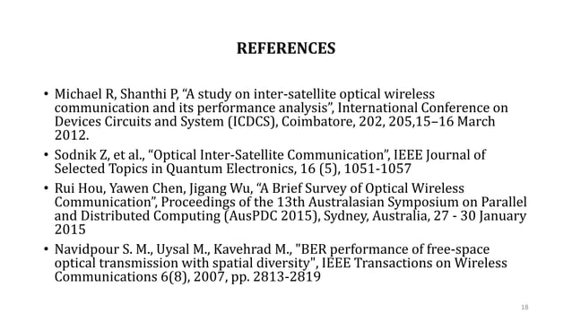Optical Wireless Communication Pptx Computer Networking Computing