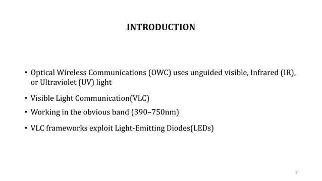 Optical Wireless Communication Pptx Computer Networking Computing
