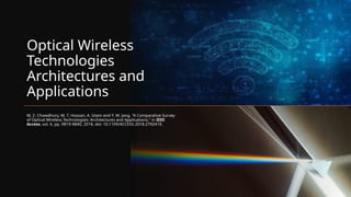 Optical Wireless Technologies for human beingpptx | PPT