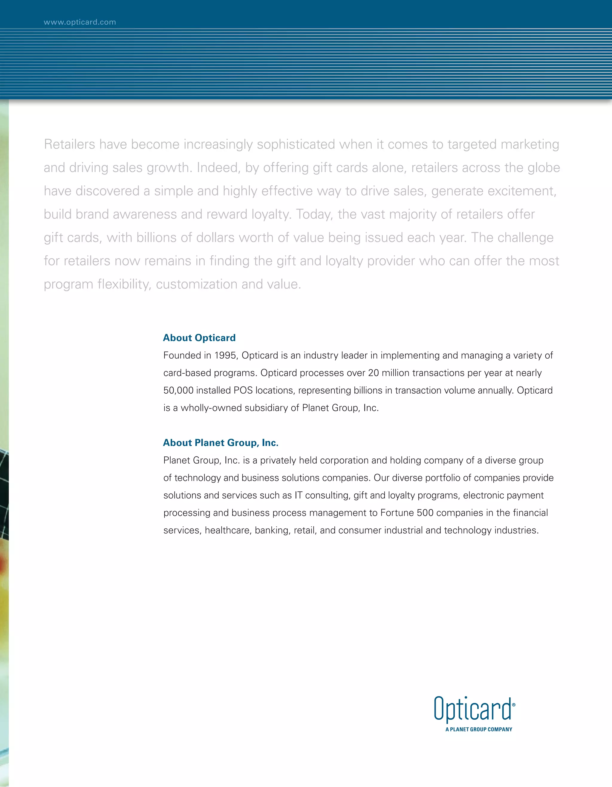 Opticard Brochure | PDF