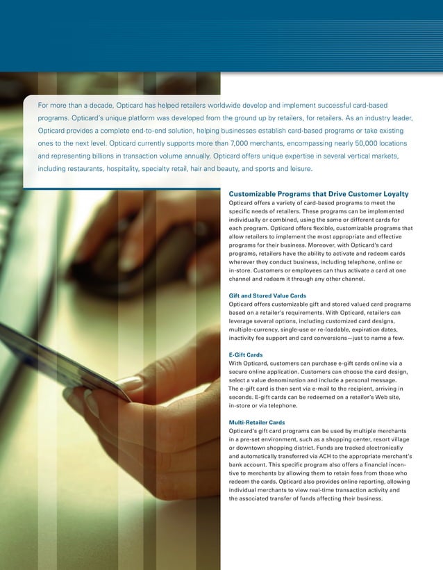 Opticard Brochure | PDF