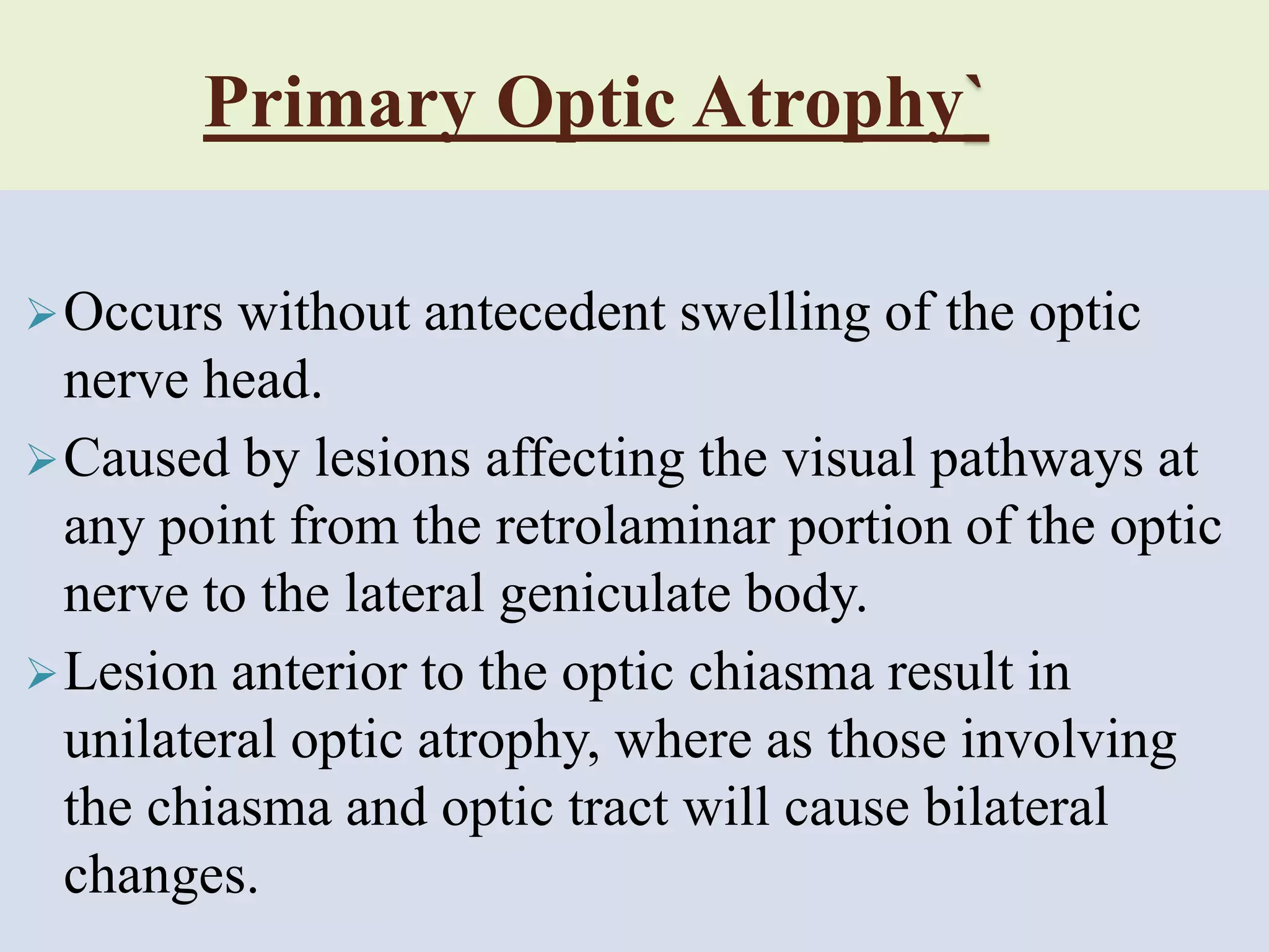 Optic Atrophy | PPTX