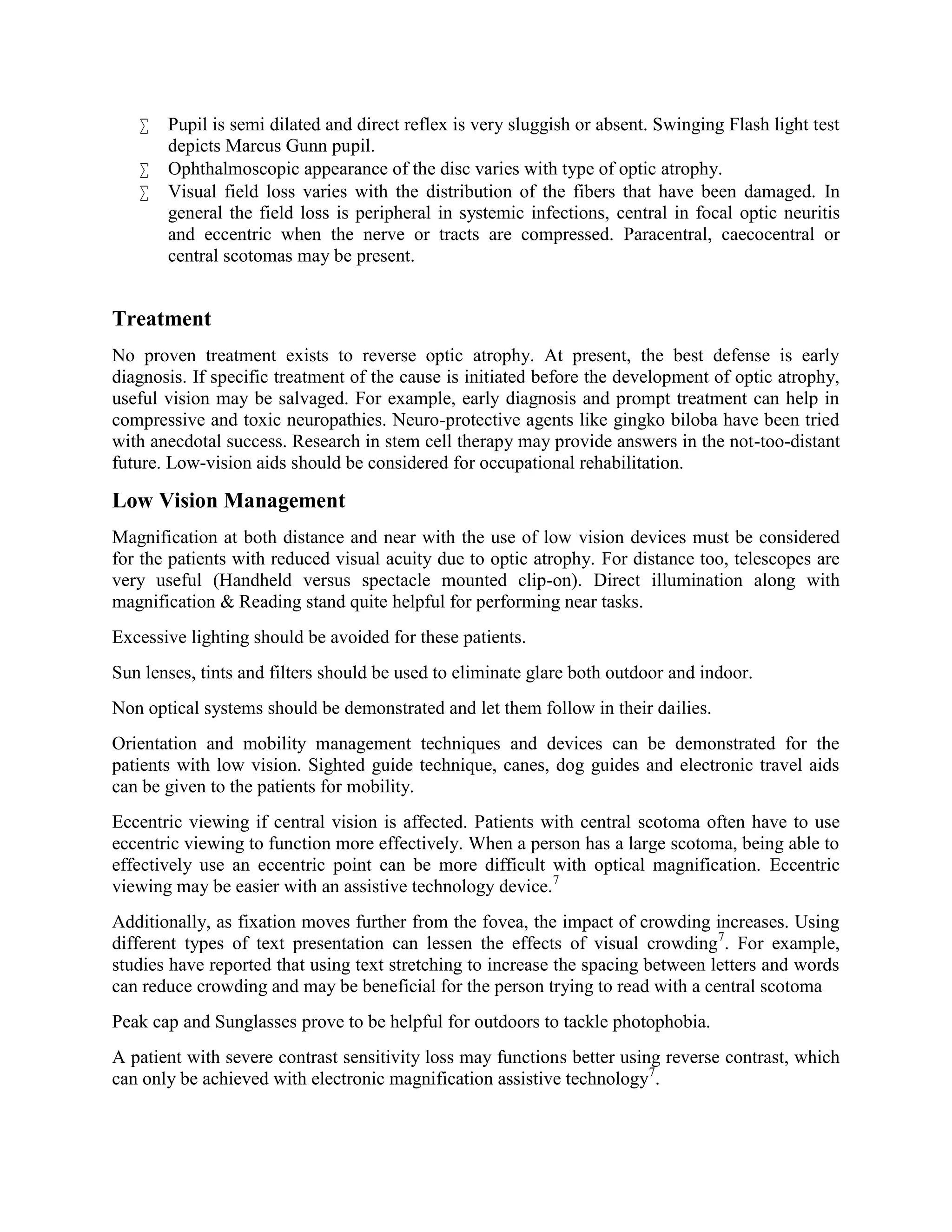 Optic atrophy and low vision | PDF