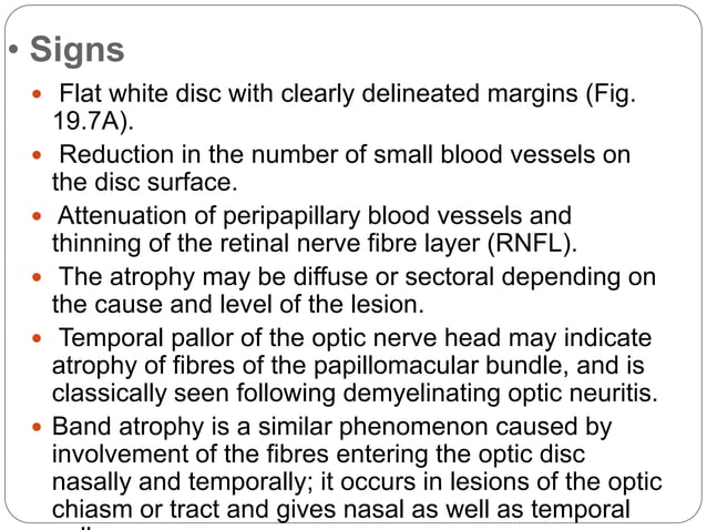 Optic atrophy and neuroretinitis | PPT