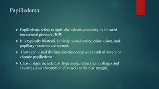 Optic Disc Abnormalities and their presentations | PPTX