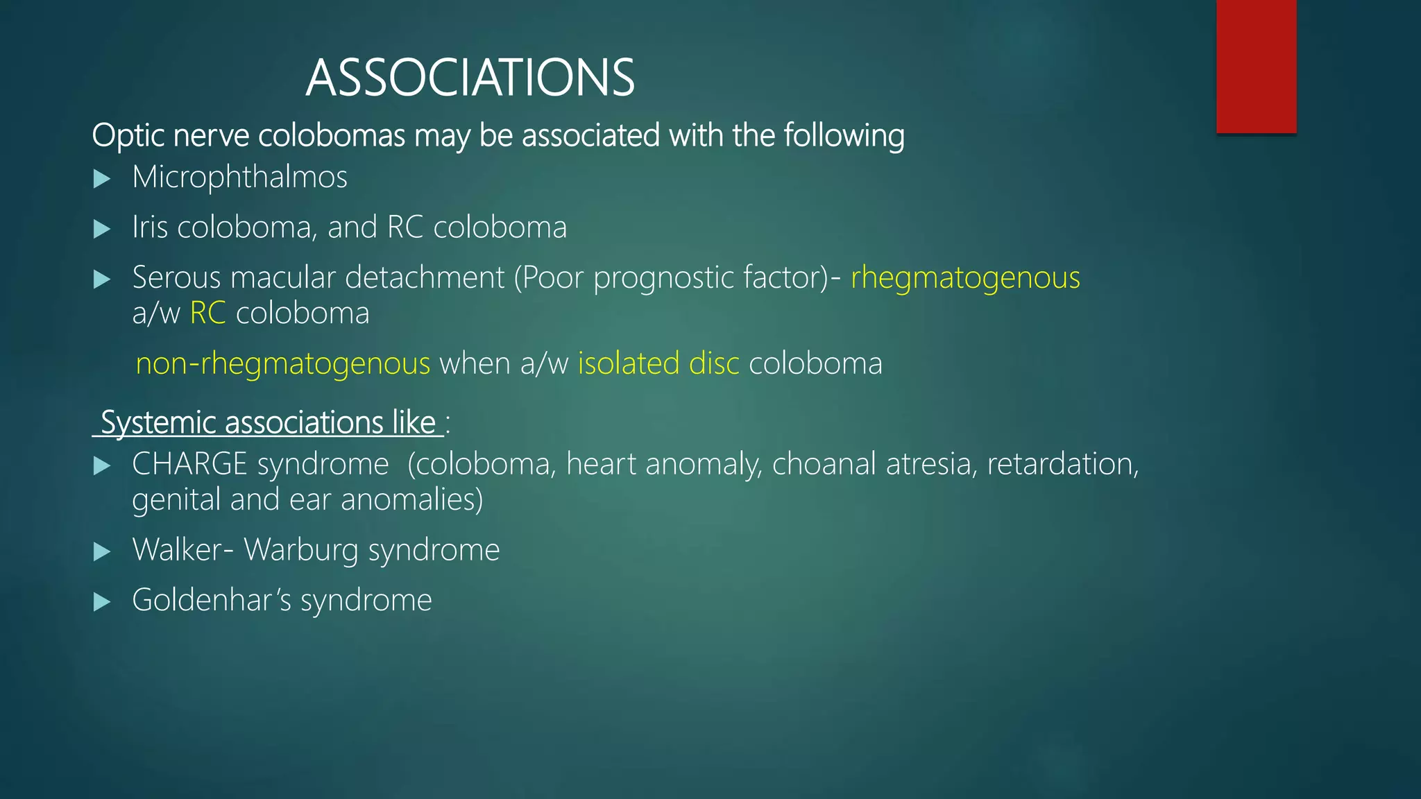 CONGENITAL OPTIC DISC ANOMALIES | PPTX