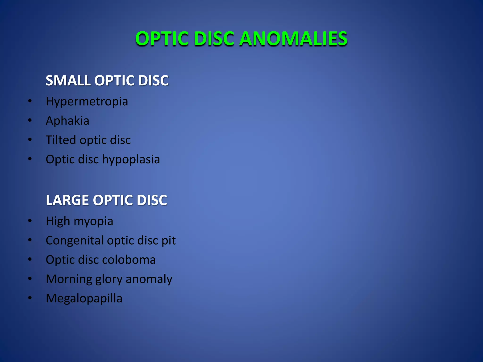 Optic disc evaluation | PPTX